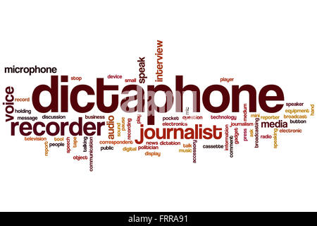 Dictaphone word cloud concept Stock Photo - Alamy