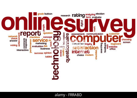 Survey word cloud Stock Photo - Alamy