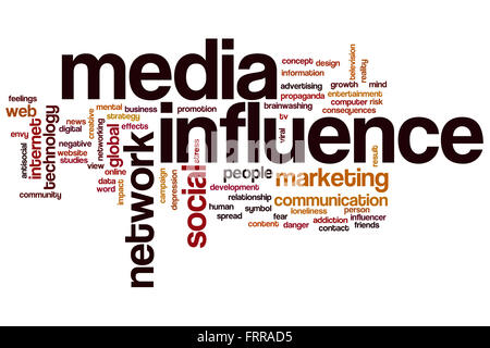 Social media influencer word cloud concept on white background Stock ...