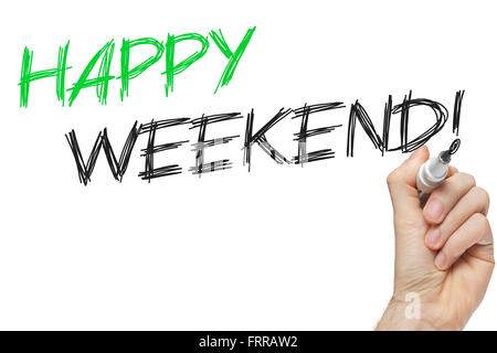 Hand writing sign Saturday. Business showcase First day of the weekend ...