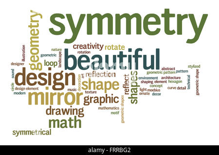 Symmetry word cloud concept with abstract background Stock Photo - Alamy