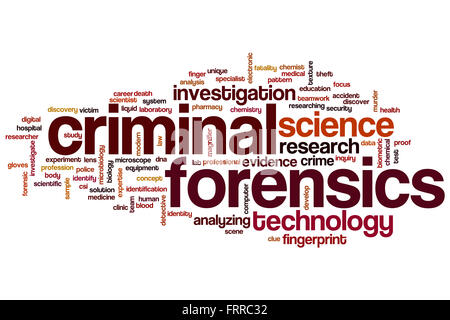 Forensic science word cloud concept Stock Photo - Alamy
