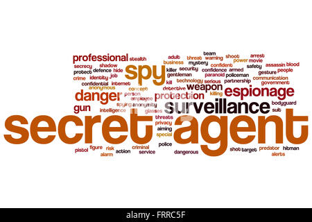 Secret agent word cloud concept with abstract background Stock Photo ...