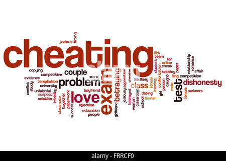 Cheating concept word cloud background Stock Photo - Alamy