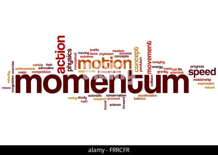Momentum concept word cloud background Stock Photo - Alamy