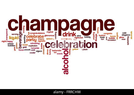 Champagne word cloud concept with alcohol drink related tags Stock ...