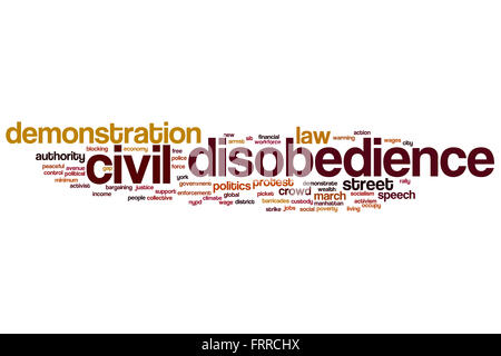 Civil disobedience word cloud concept with demonstration protest ...