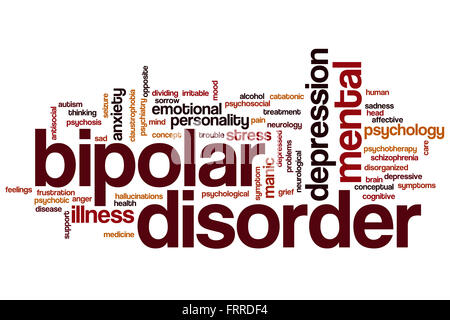 Bipolar disorder word cloud. Mental issue word sign concept Stock Photo ...