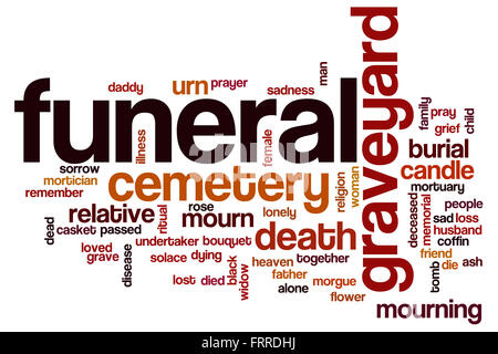 Funeral word cloud concept Stock Photo - Alamy