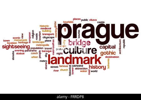 Prague word cloud concept Stock Photo - Alamy
