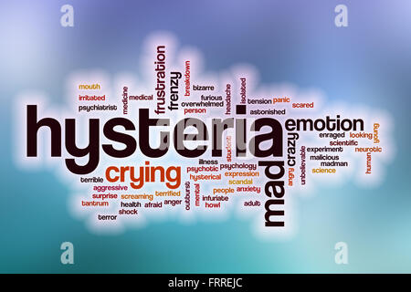 Hysteria concept word cloud background Stock Photo - Alamy