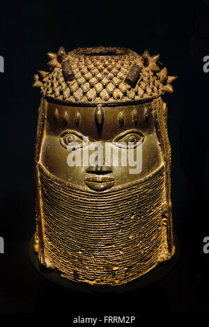 Head of Oba Benin Nigeria 18th century mask bronze Africa Museum Art ...