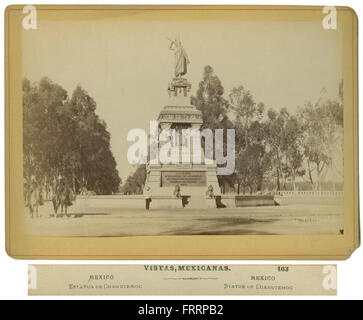 A photograph of the Statue of Cuauhtémoc, the last Aztec emperor ...