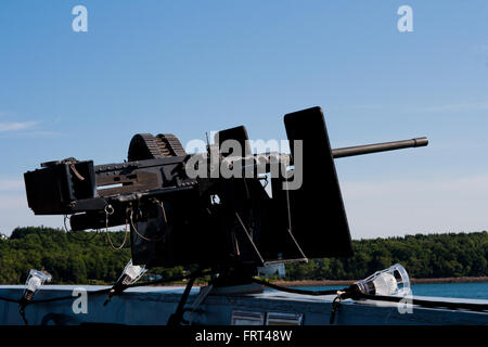 50 cal machine gun mounted on a Humvee military vehicle Stock Photo - Alamy