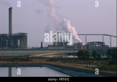 The ALCOA Aluminum plant in Portovesme (Sardinia island, Italy Stock ...
