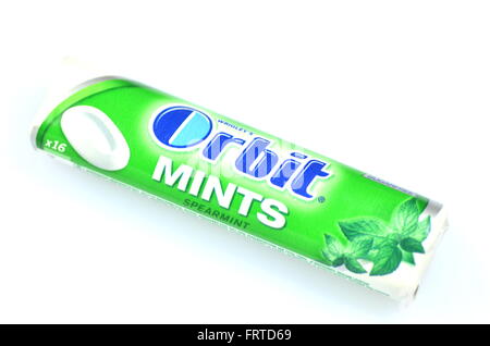 Orbit chewing gum isolated on white background. Orbit chewing gum is ...