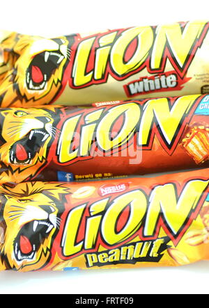 Lion chocolate bars isolated on white background Stock Photo: 100727338 ...