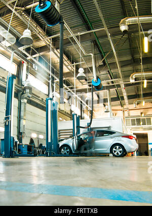 car repair center auto repair service station blurred background Stock ...