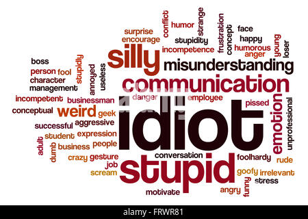 Idiot word cloud Stock Photo - Alamy