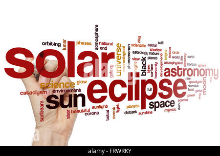 Solar eclipse word cloud concept Stock Photo - Alamy