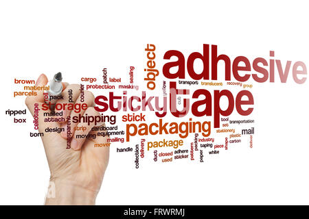 Sticky tape word cloud concept Stock Photo - Alamy