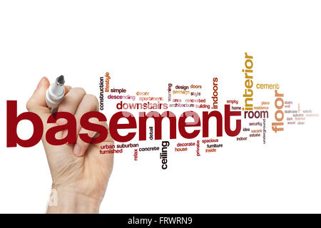 Basement word cloud concept Stock Photo - Alamy