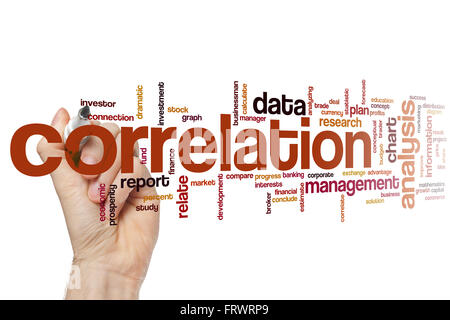 Correlation word cloud concept Stock Photo - Alamy