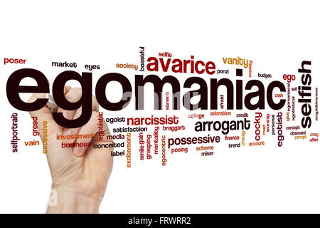 Egomaniac word cloud concept with selfish arrogant related tags Stock ...