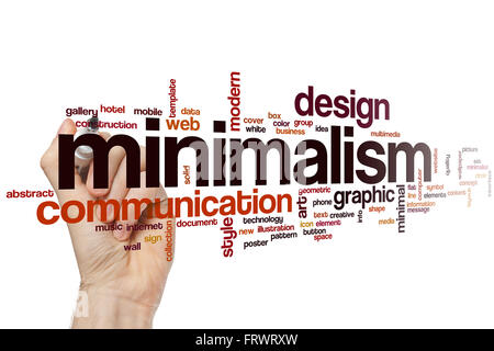 Minimalism word cloud concept Stock Photo - Alamy