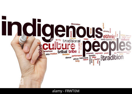 Indigenous peoples word cloud concept Stock Photo - Alamy