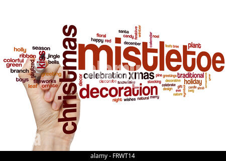 Mistletoe word cloud concept Stock Photo - Alamy