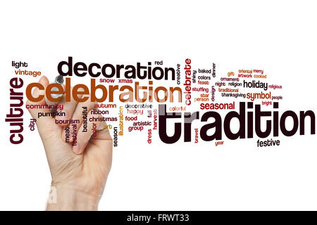 Tradition word cloud concept Stock Photo - Alamy