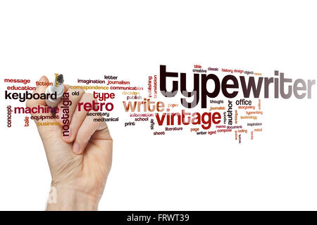 Typewriter word cloud concept Stock Photo - Alamy