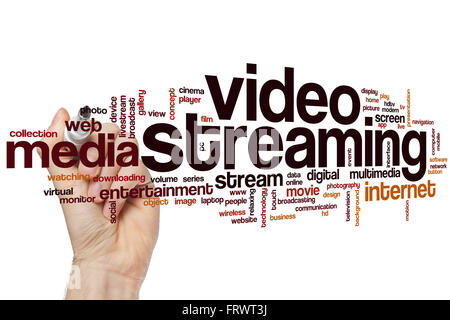 Video streaming word cloud concept Stock Photo - Alamy