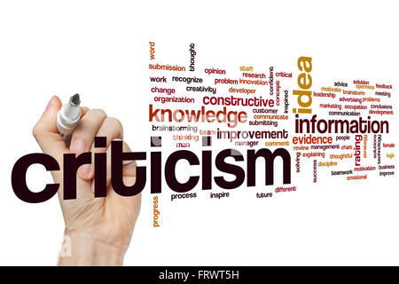 Criticism word cloud concept Stock Photo - Alamy