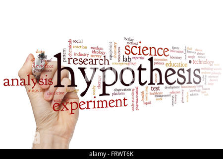 Hypothesis concept word cloud background Stock Photo - Alamy