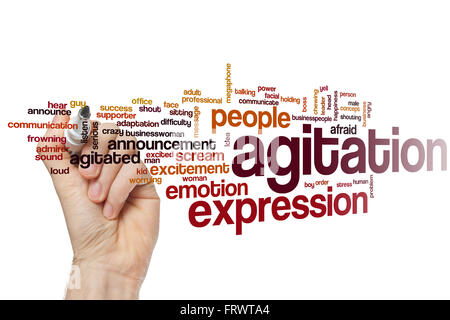 Agitation word cloud concept with emotion problem related tags Stock ...