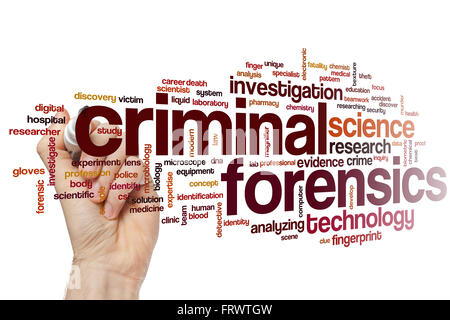 Forensic science word cloud concept Stock Photo - Alamy