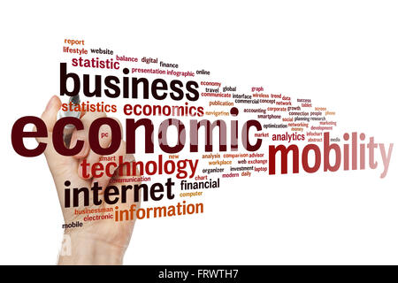 Economic mobility concept word cloud background Stock Photo - Alamy