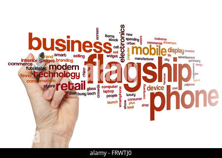 Flagship phone word cloud Stock Photo - Alamy