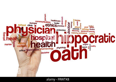 Hippocratic oath concept word cloud background Stock Photo - Alamy