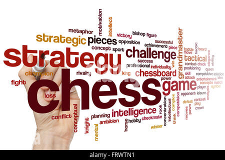 Chess word cloud concept Stock Photo - Alamy
