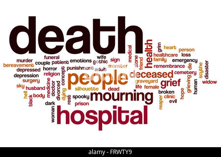Death word cloud Stock Photo - Alamy