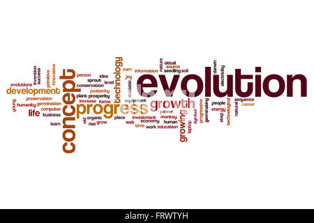 Evolution word cloud Stock Photo - Alamy