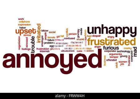 Grumpy word cloud Stock Photo - Alamy