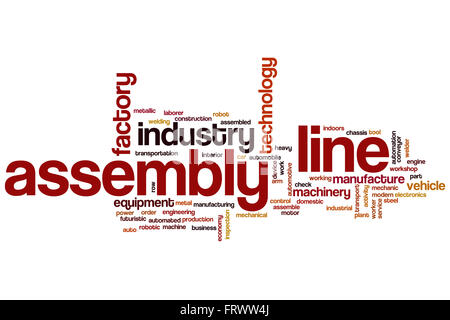 Assembly line word cloud Stock Photo: 100757546 - Alamy