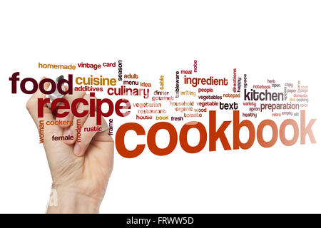 Cookbook word cloud Stock Photo - Alamy