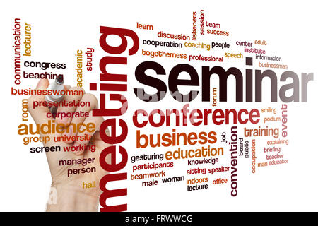 Seminar word cloud Stock Photo - Alamy