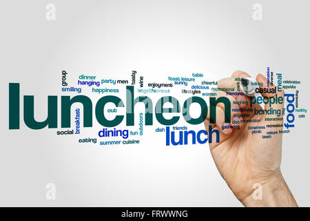 Luncheon word cloud Stock Photo - Alamy