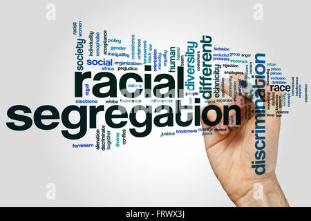 Racial segregation concept word cloud background Stock Photo - Alamy